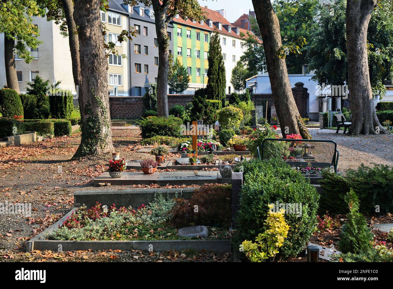 HAGEN, GERMANY - SEPTEMBER 16, 2020: Cemetery in Hagen city, Germany ...