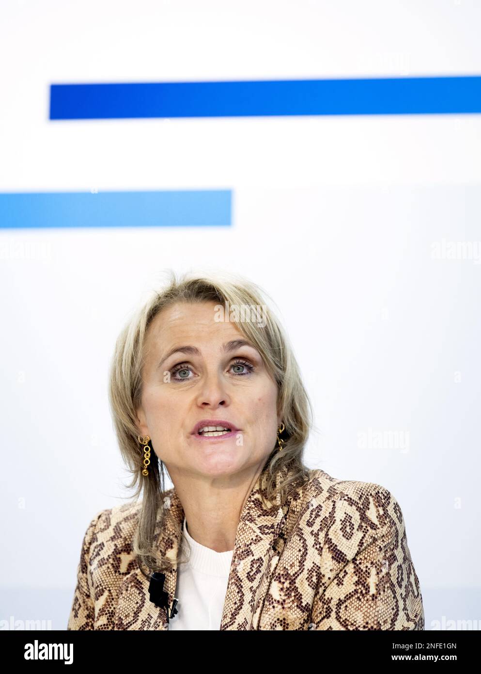 PARIS - Marjan Rintel, CEO KLM during the explanation of the annual ...