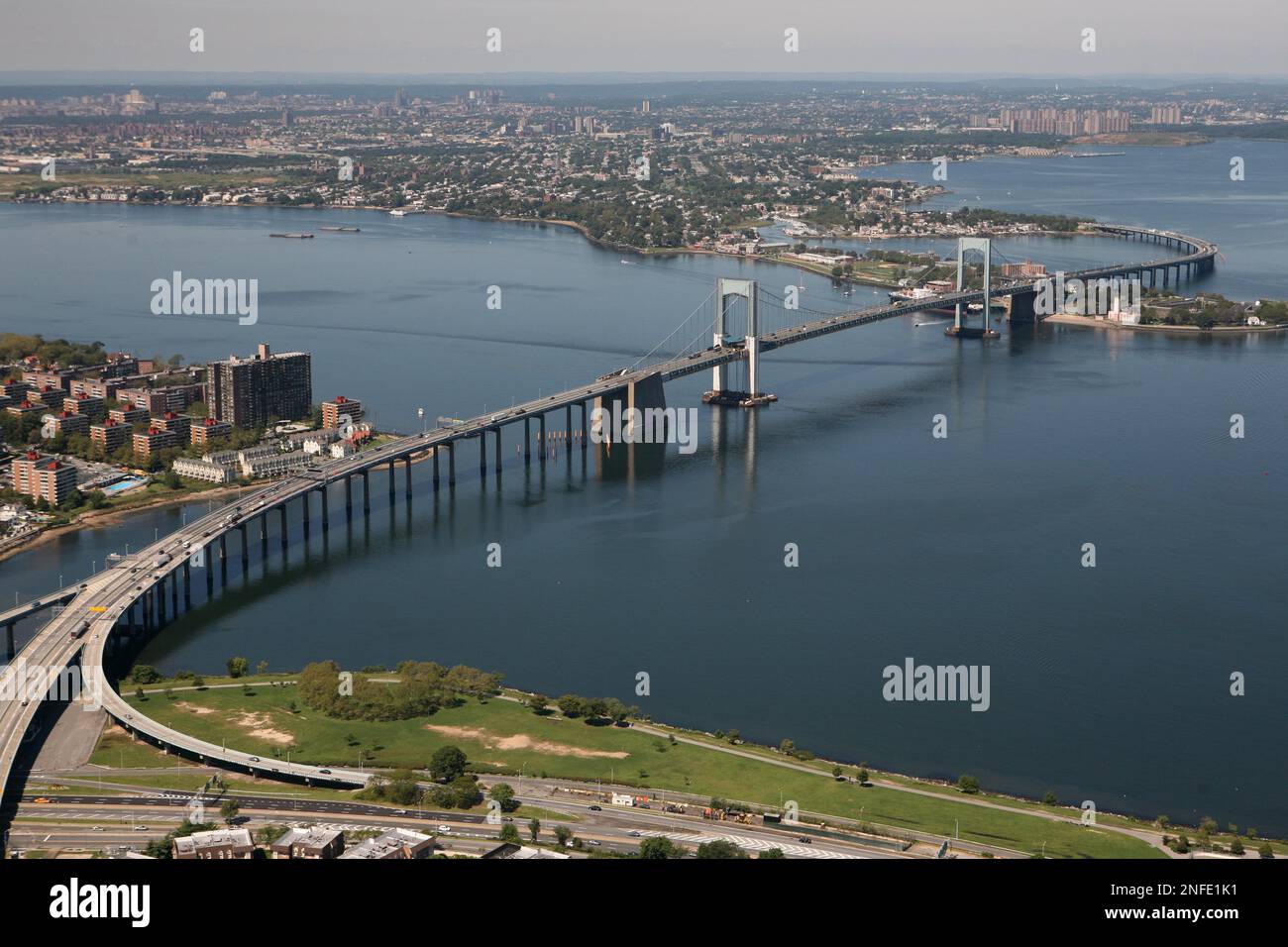 The Throgs Neck Bridge is shown in this aerial photo of Sept. 8, 2008 ...