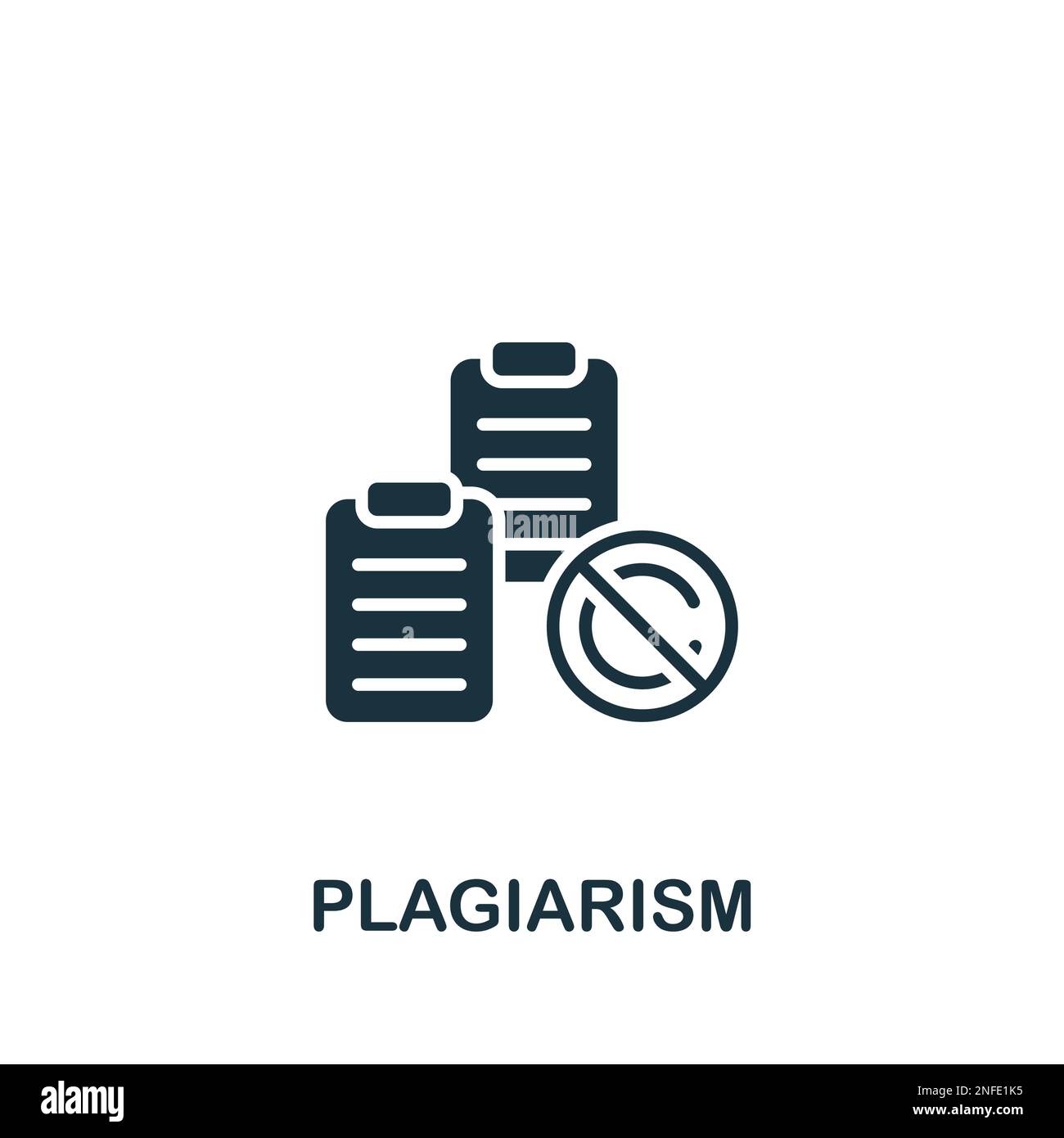 Plagiarism icon. Monochrome simple sign from intellectual property ... Plagiarism icon. Monochrome simple sign from intellectual property ...