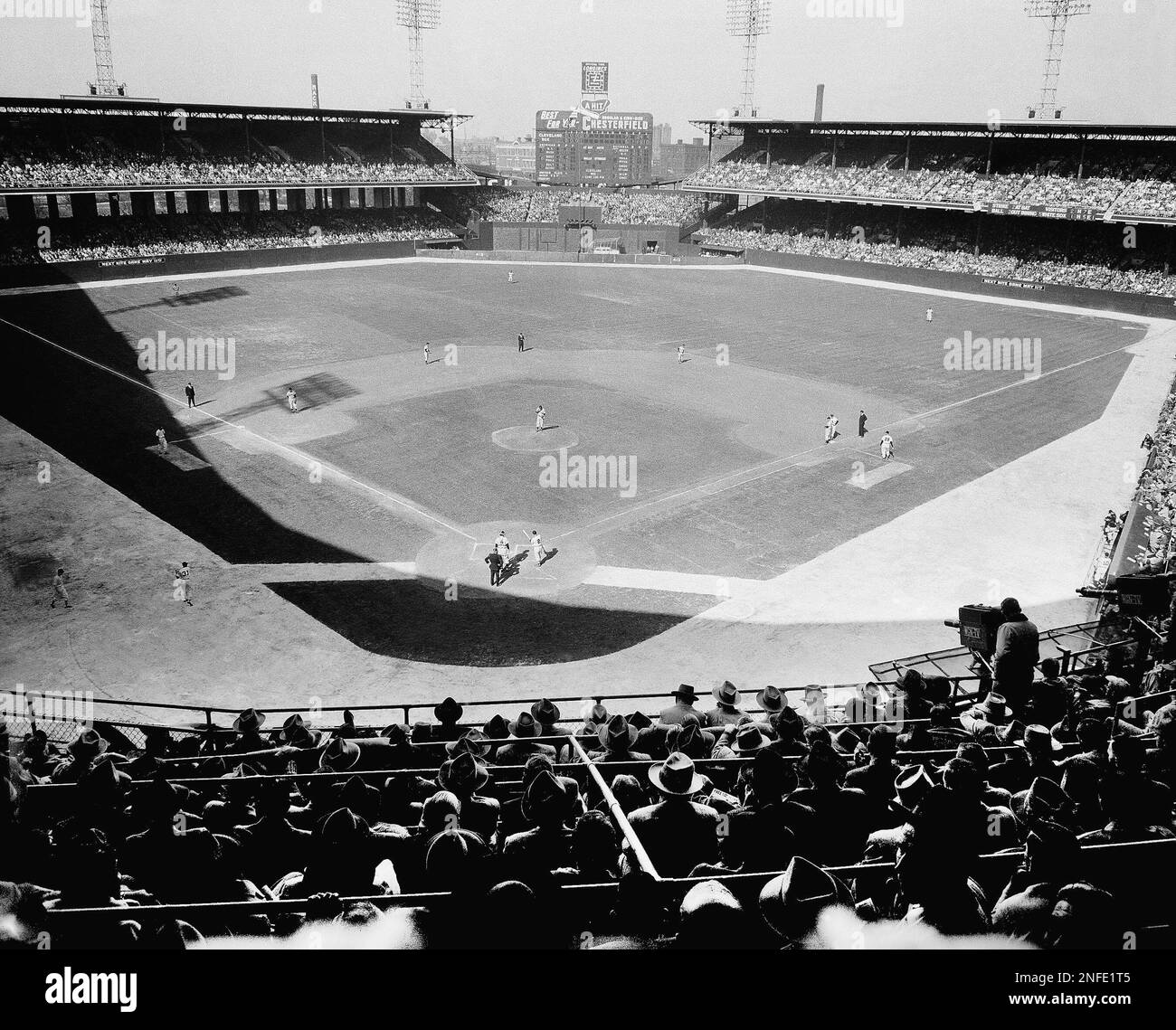 Comiskey Park in Chicago is pictured from inside, April 1954. (AP Photo/Charles Knoblock Stock ...