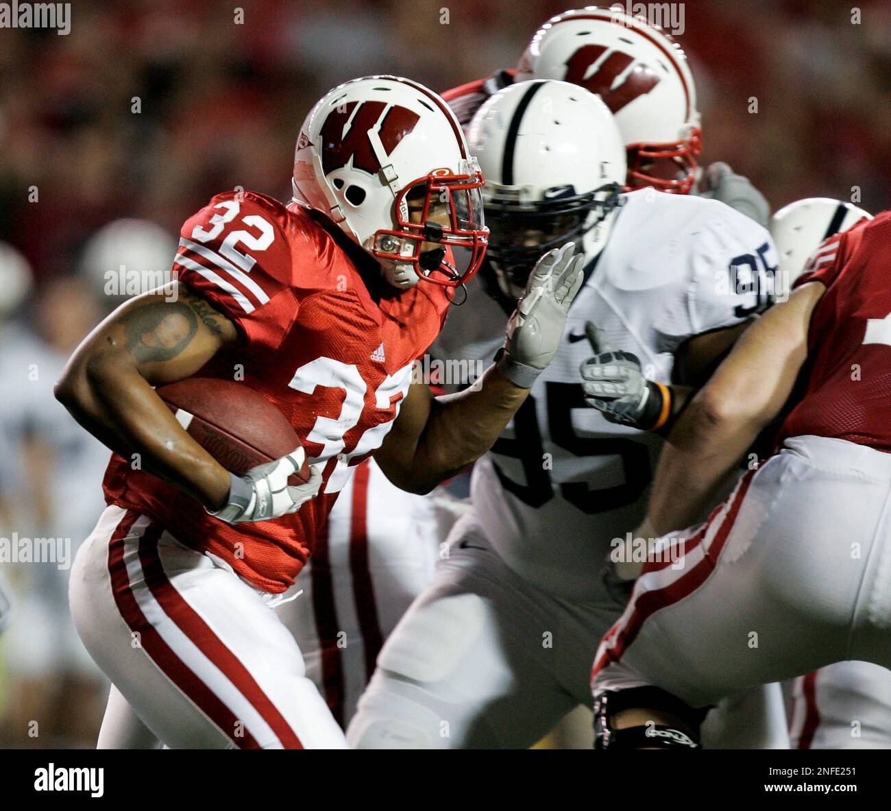 Wisconsin running back John Clay during a NCAA college football game ...