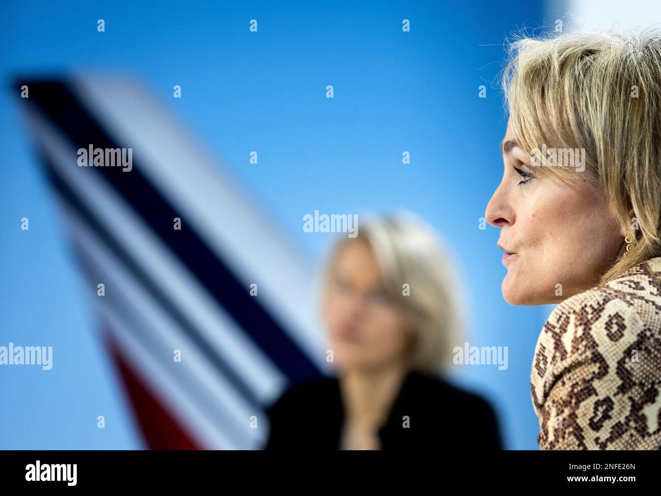 PARIS - Anne Rigail, CEO Air France and Marjan Rintel, CEO KLM during ...