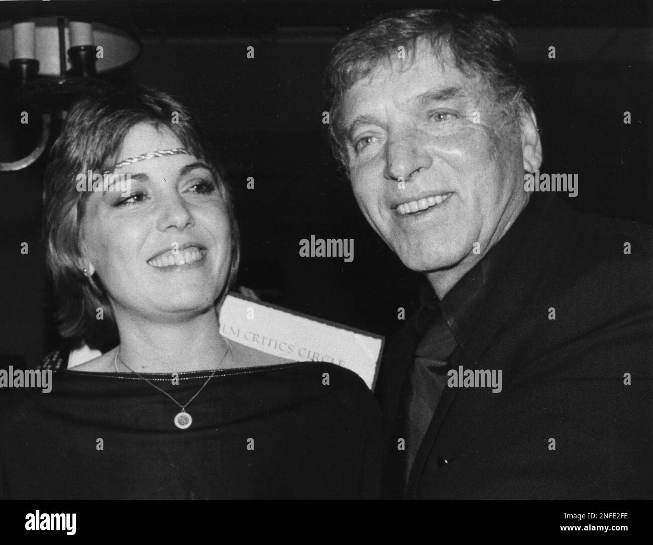 US American actor Burt Lancaster poses for photographers with his ...