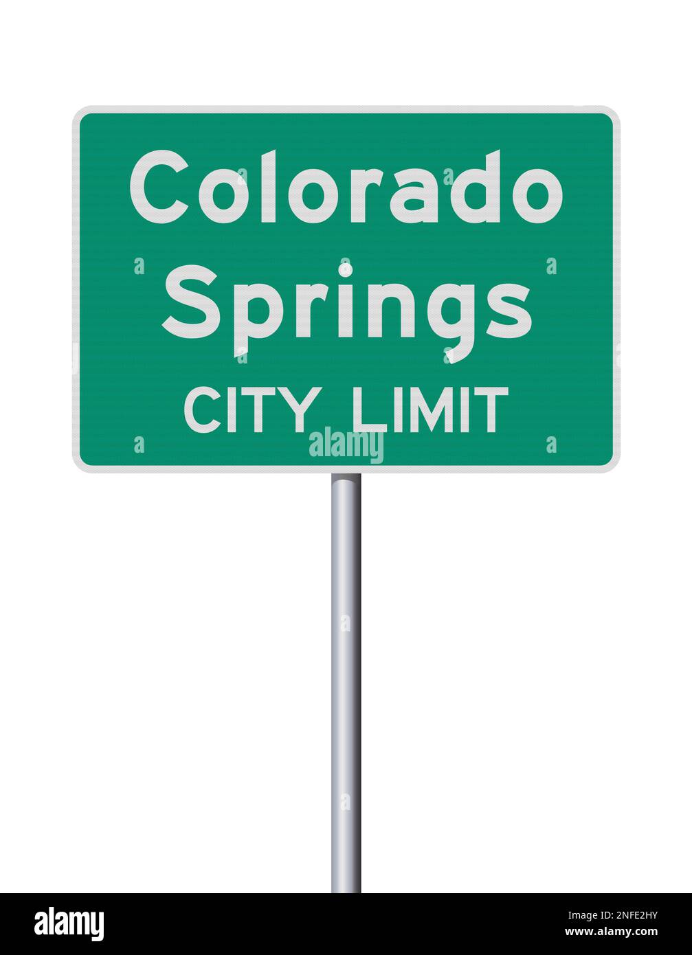 Vector illustration of the Colorado Springs (Colorado) City Limit green ...