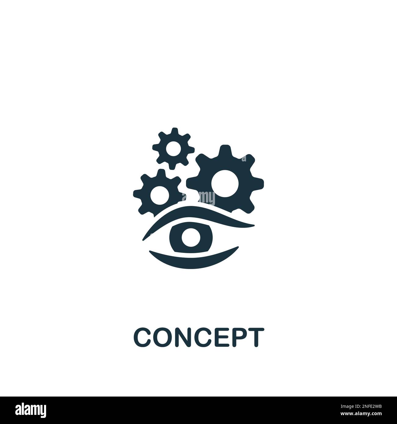 Concept icon. Monochrome simple sign from idea collection. Concept icon ...