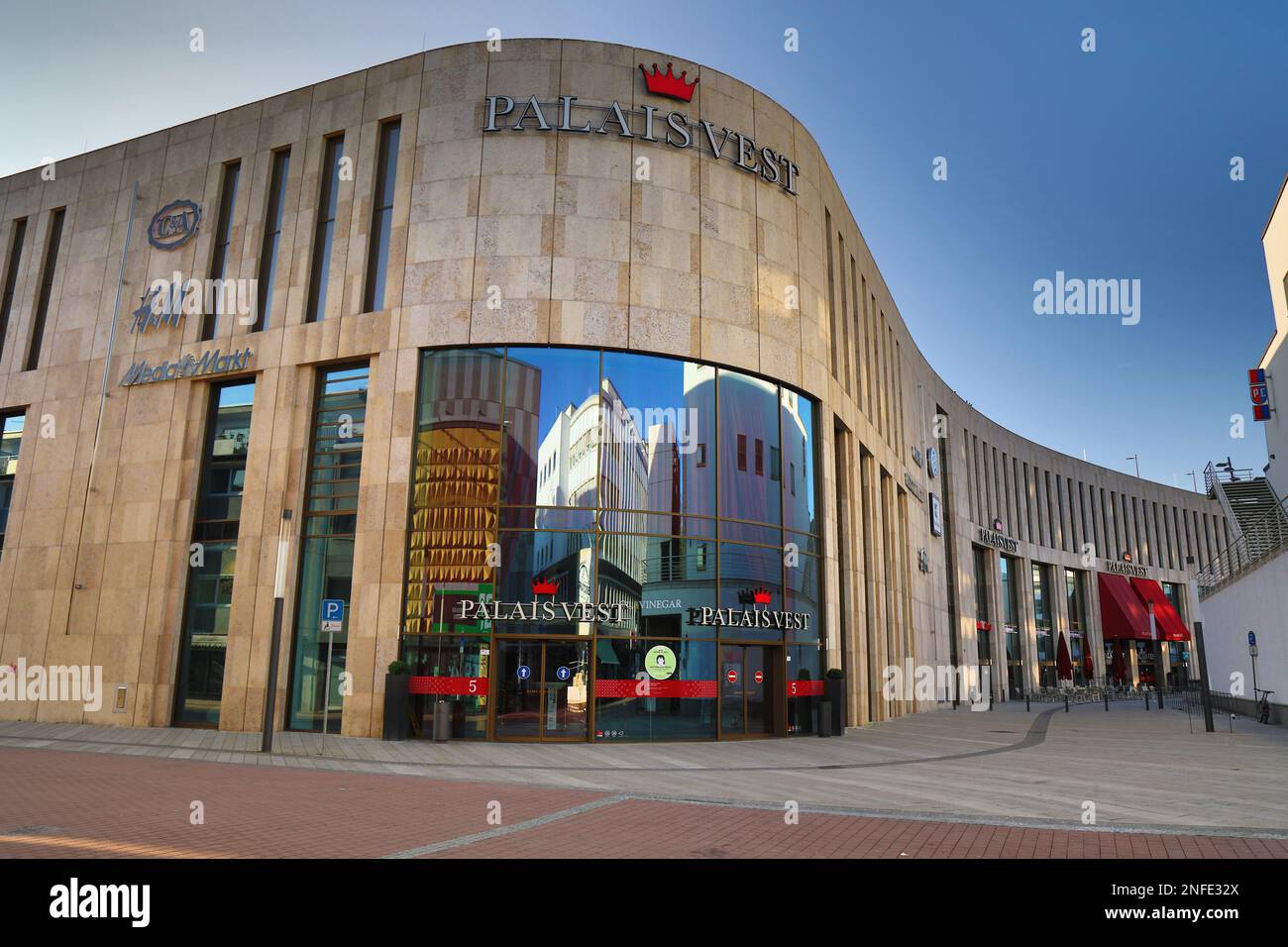 RECKLINGHAUSEN, GERMANY - SEPTEMBER 20, 2020: PalaisVest shopping mall in Recklinghausen. It is ...
