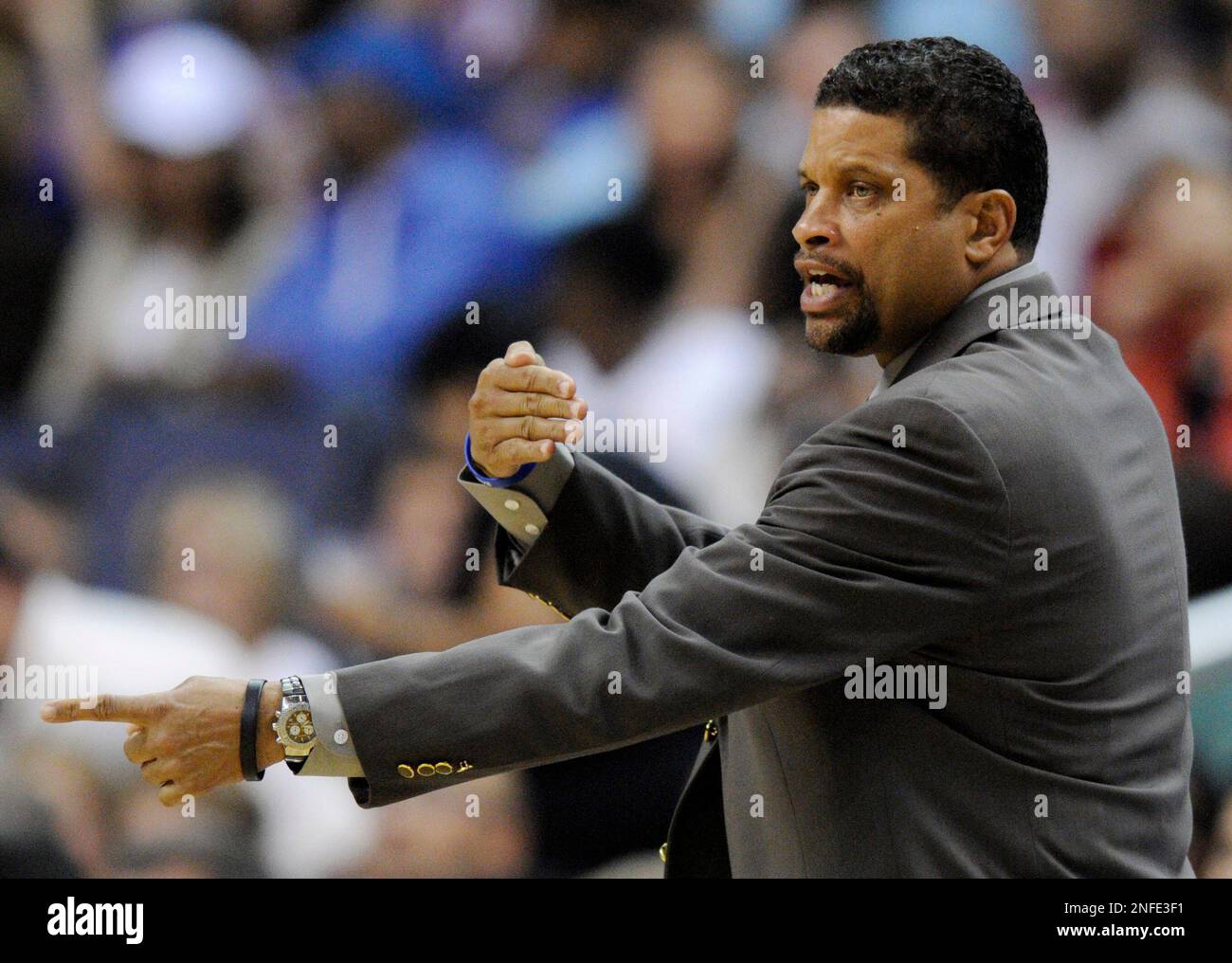 Washington Wizards head coach Eddie Jordan against the Detroit Pistons ...