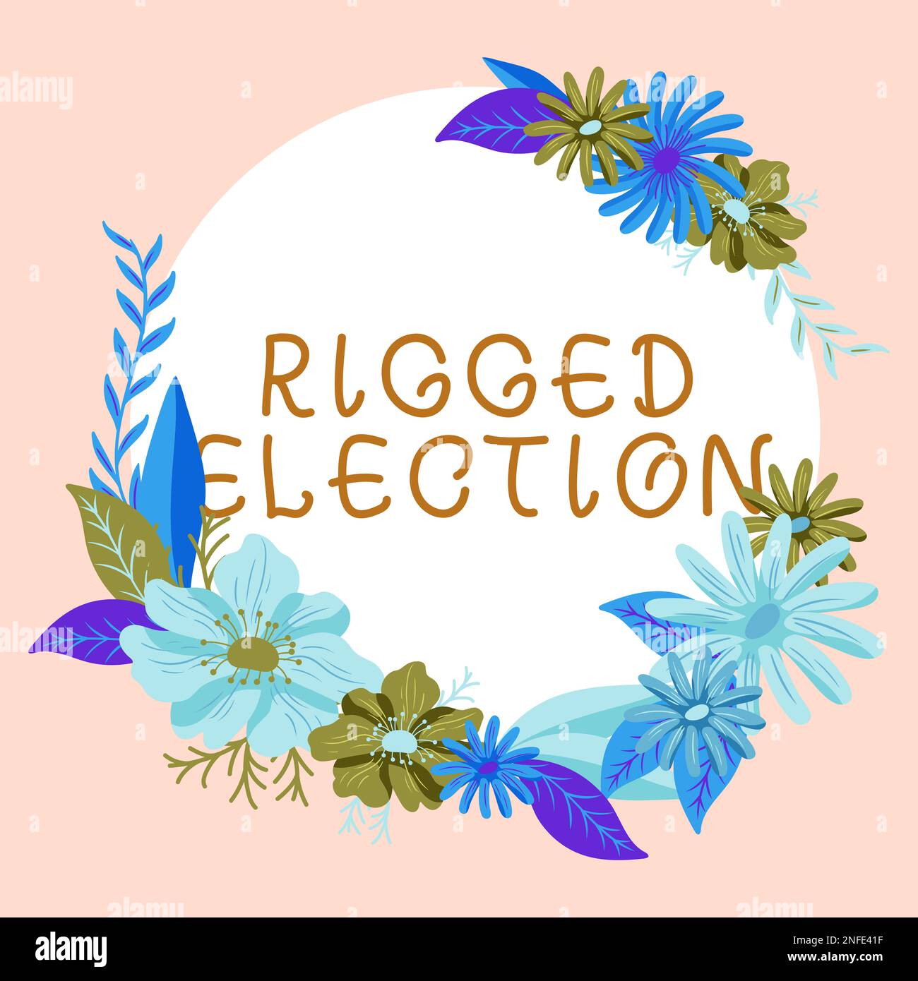 Text caption presenting Rigged Election, Business idea Manage drilling ...