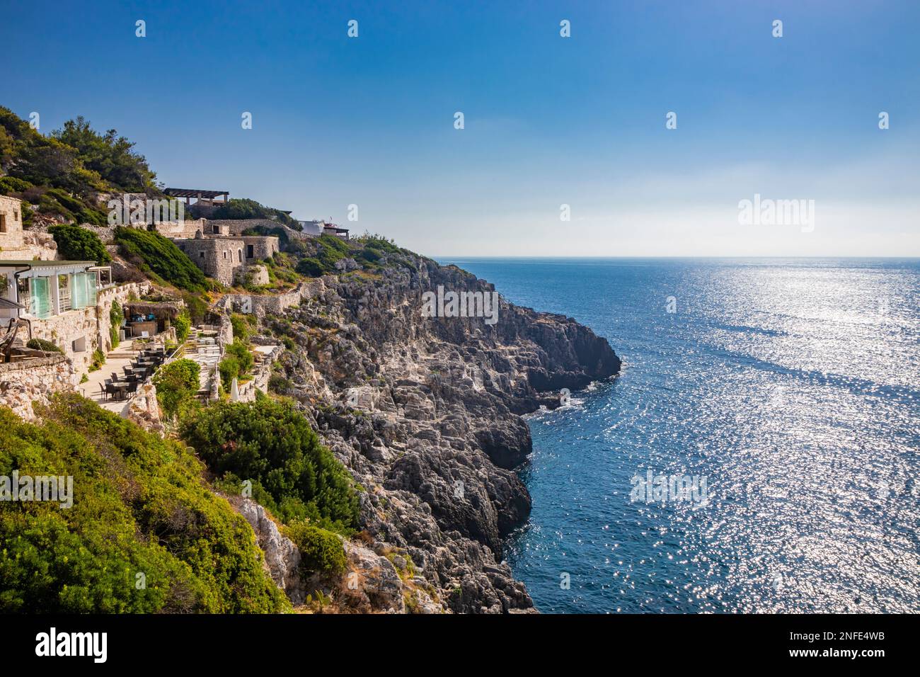 Ciolo bridge. An inlet of the sea, in Gagliano del Capo, near Santa ...