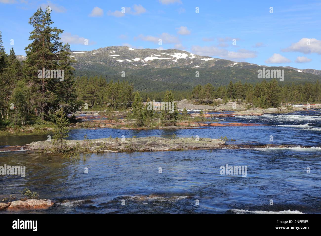 River Otra in Norway. Bykle municipality, Norway. Agder region of ...