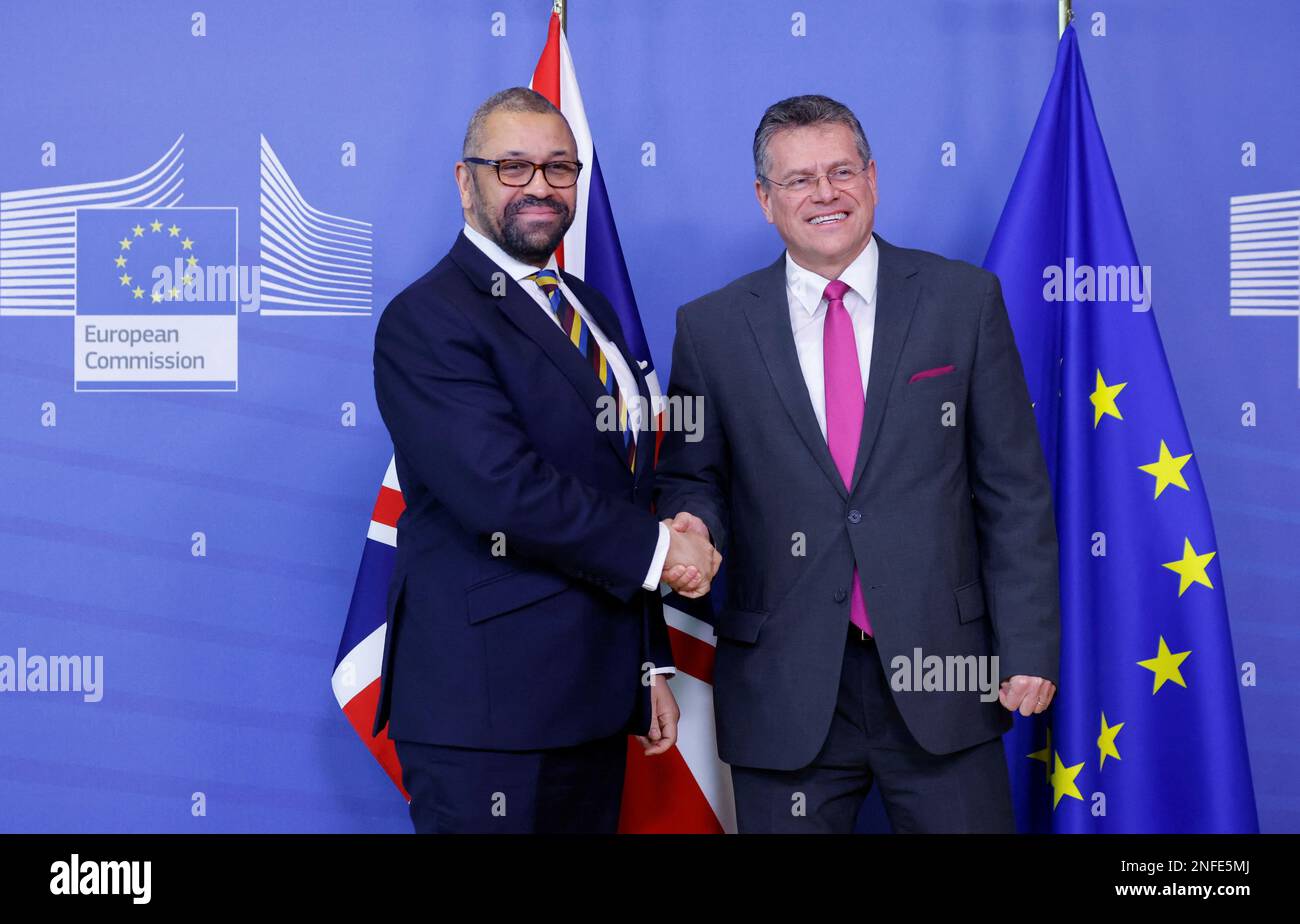 James cleverly maros sefcovic hi-res stock photography and images - Alamy