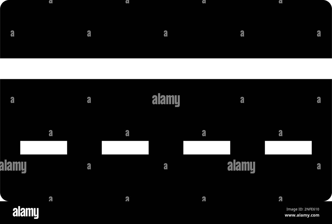 Credit card silhouette icon. Postpaid payment. Editable vector Stock ...