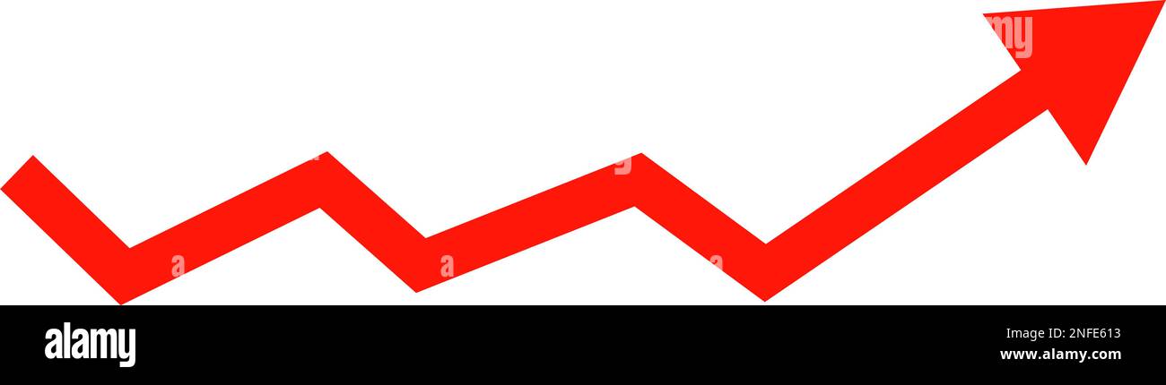 Sideways to up arrow chart icon. Editable vector Stock Vector Image ...