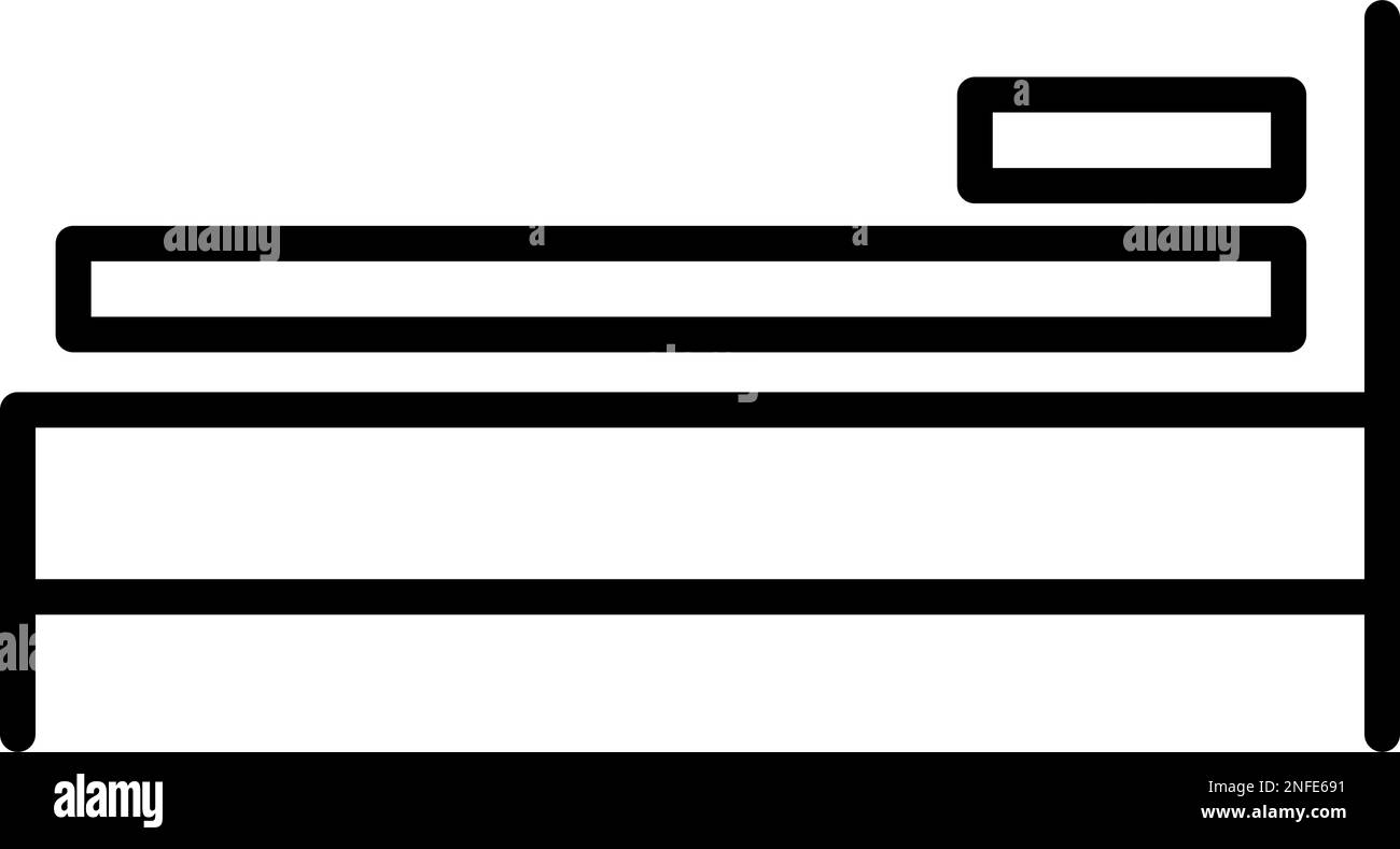 Simple bed icon. Sleep. Accommodation. Editable vector Stock Vector ...