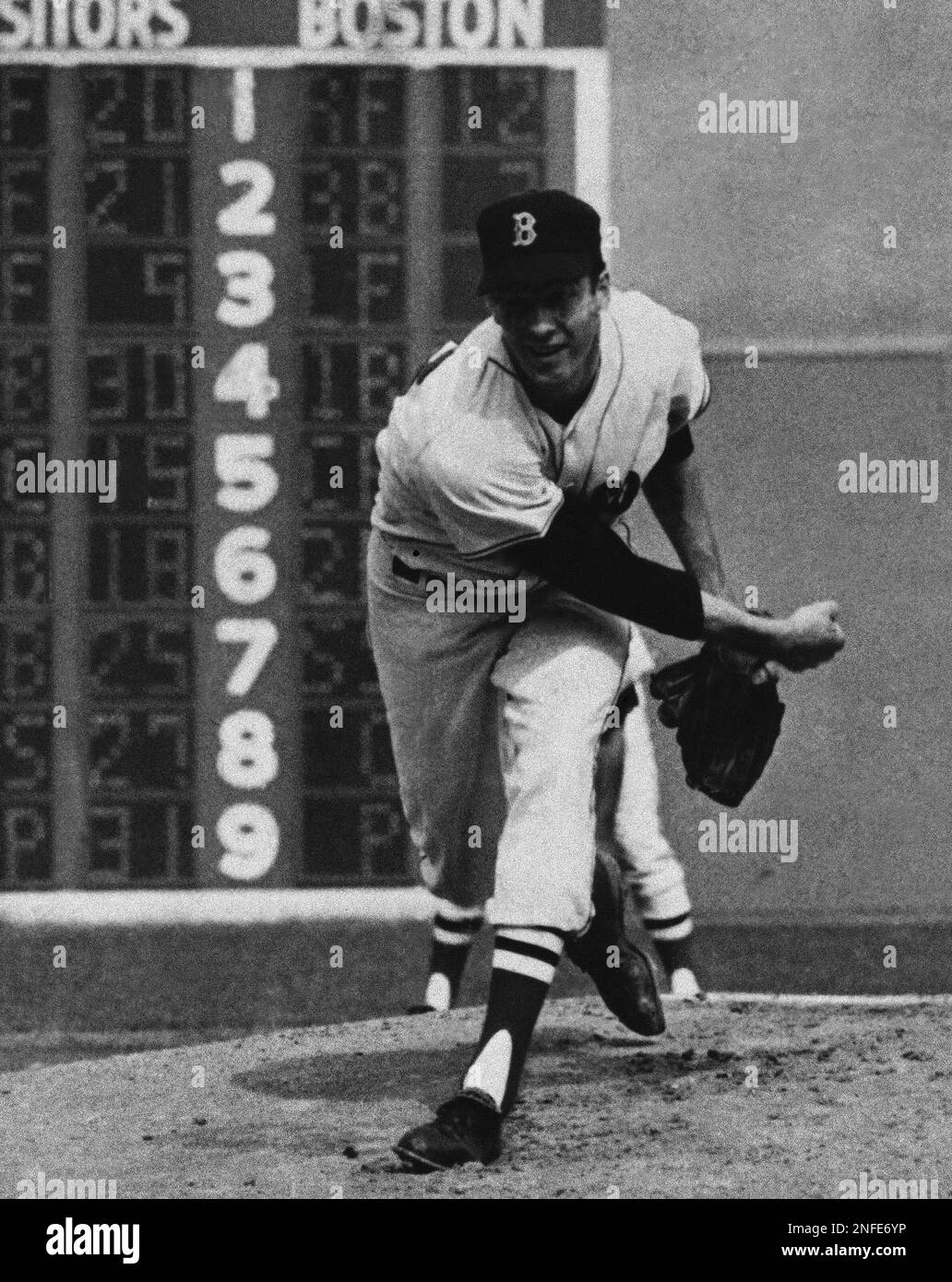 Jim Lonborg of the Boston Red Sox pitches against the St. Louis ...