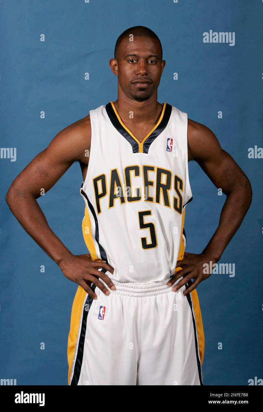 Indiana Pacers guard T.J. Ford poses during the NBA team's media day in ...