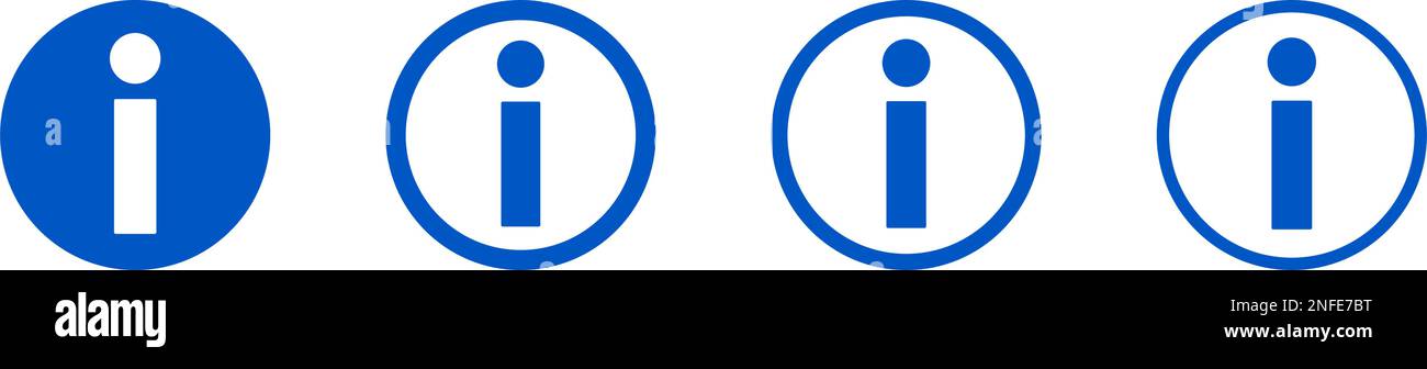 Blue Information icon set. Guidance. Editable vector Stock Vector Image ...
