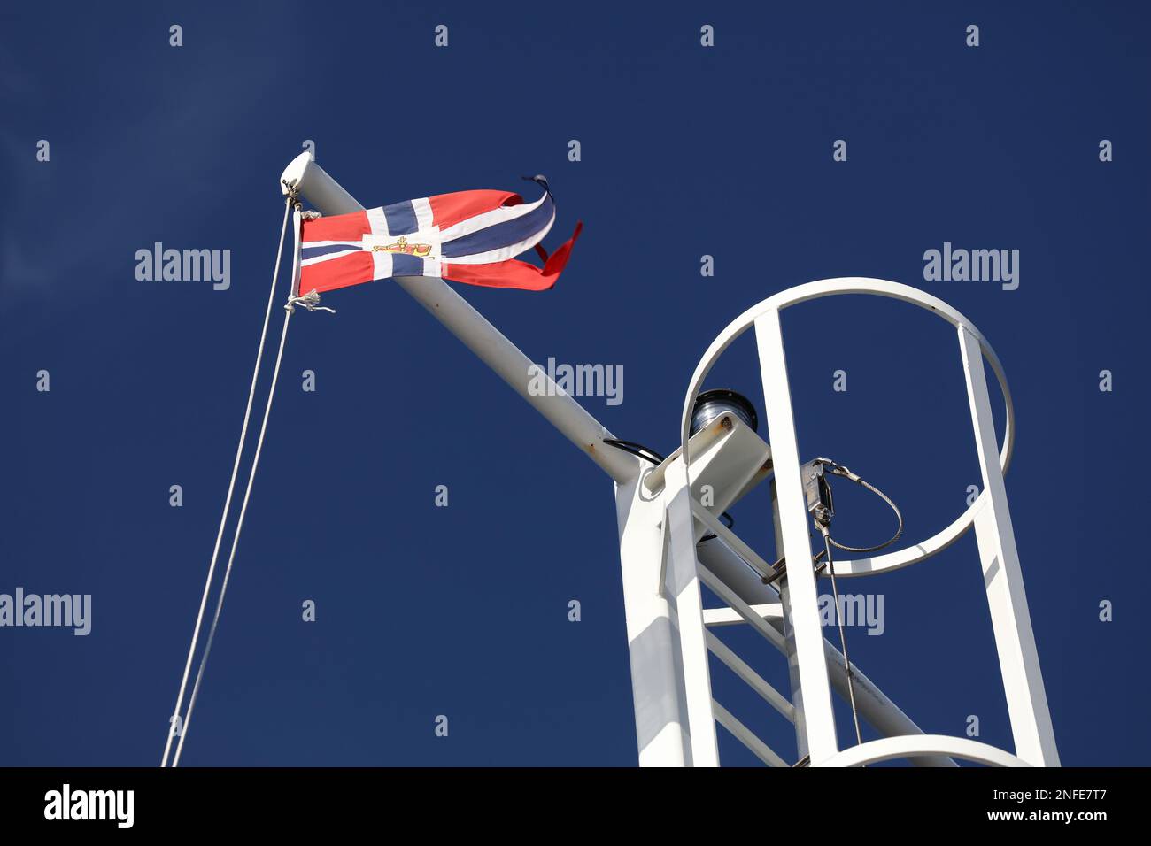 Flag of Norway on a passenger ferry ship Stock Photo - Alamy
