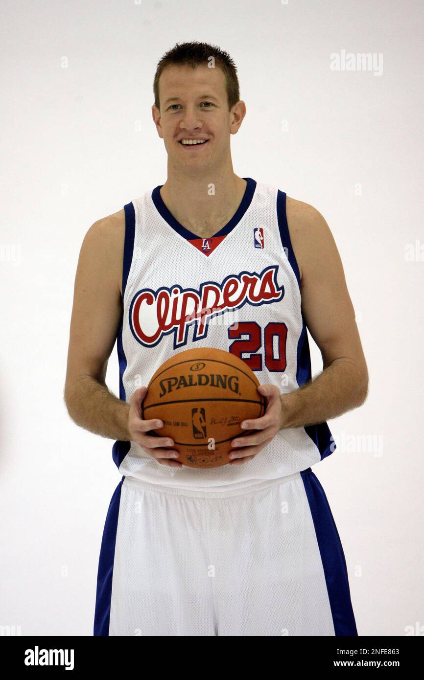 Los Angeles Clippers basketball player Steve Novak poses for a ...