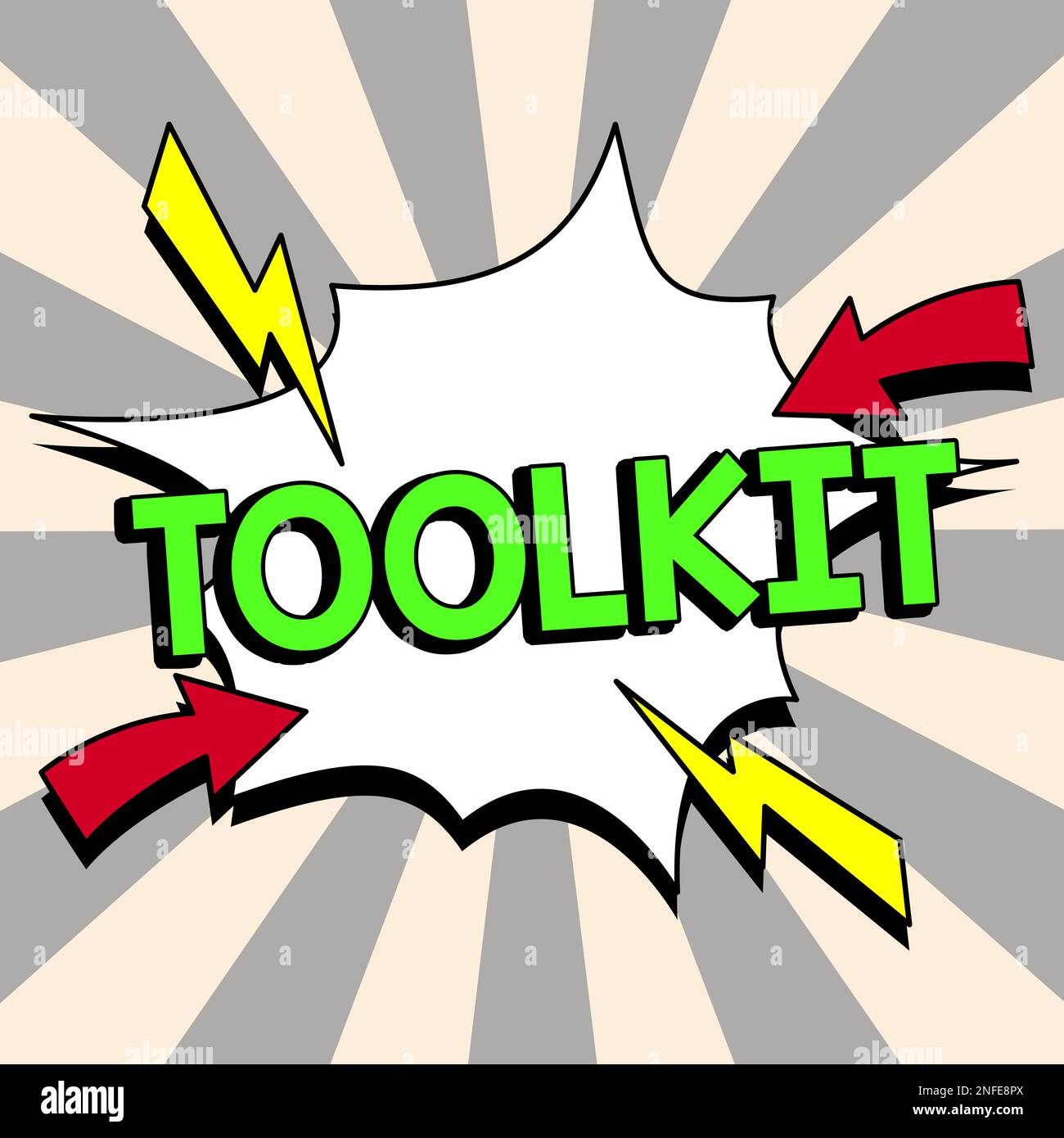 Hand writing sign Toolkit, Conceptual photo set of tools kept in a bag ...