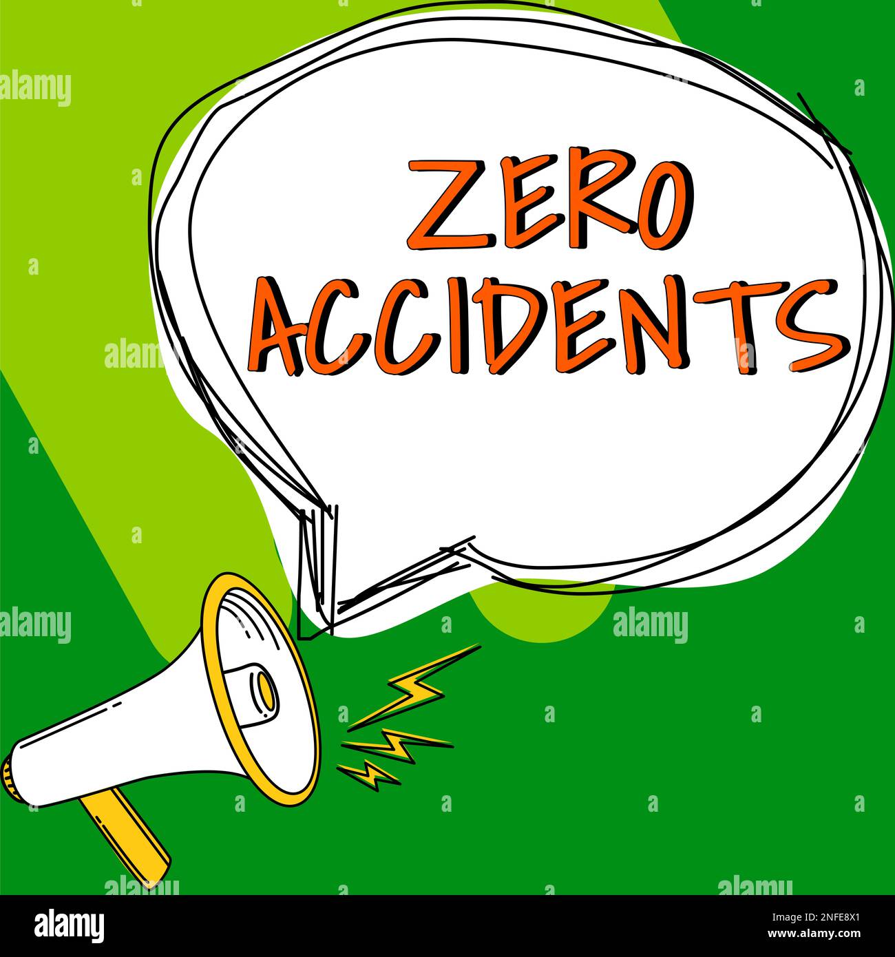 Conceptual caption Zero Accidents, Business concept important strategy ...
