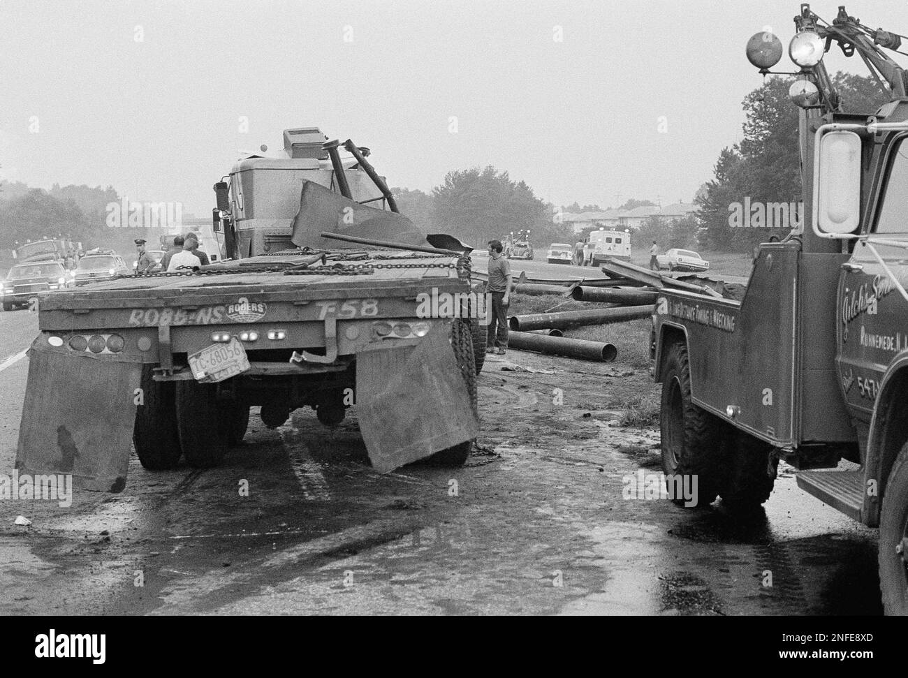 Photo shows the highways of New Jersey Turnpike, July 20, 1970, New ...