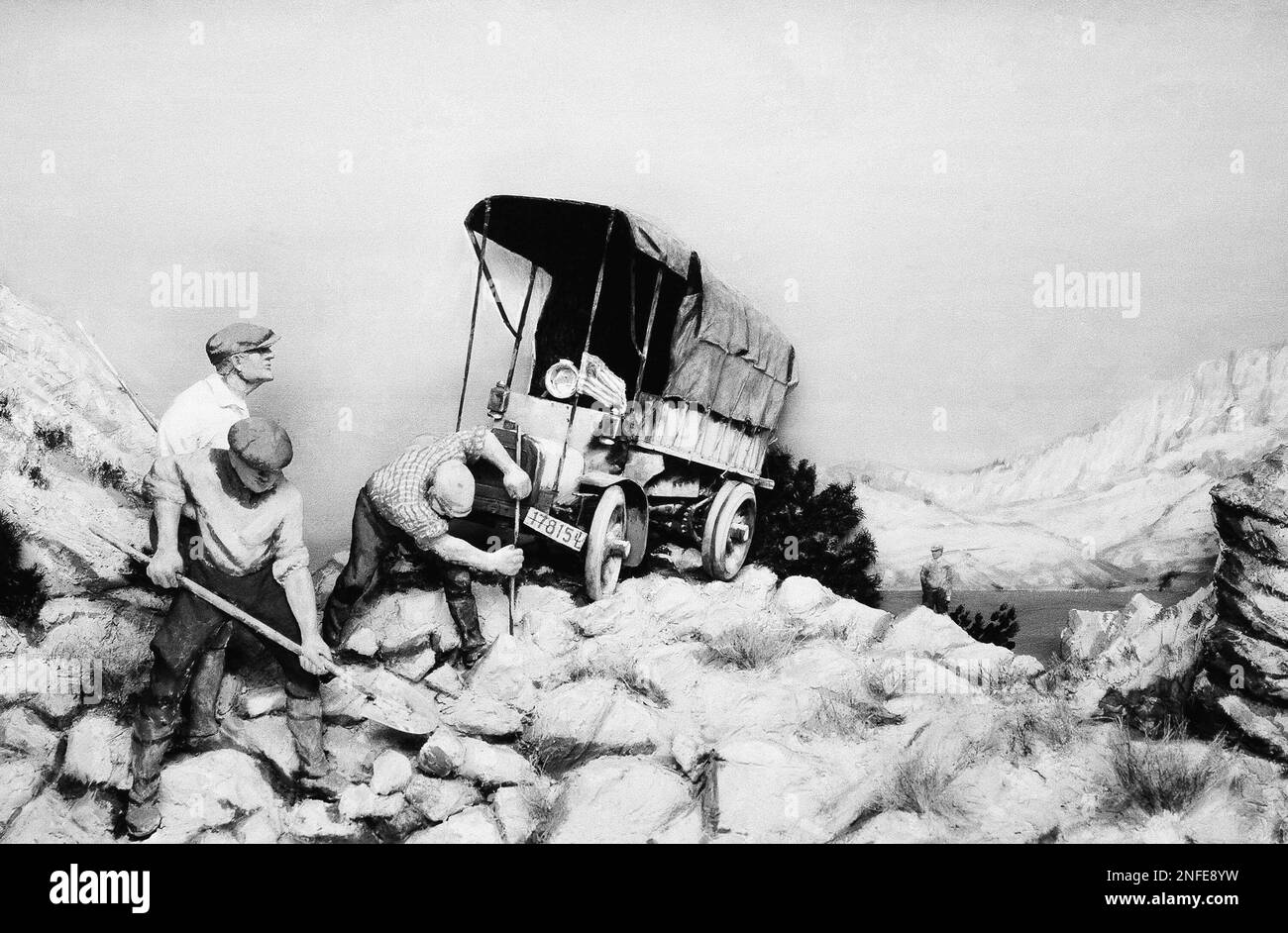 Photo shows a historical drawing of the first cross-country tour in ...