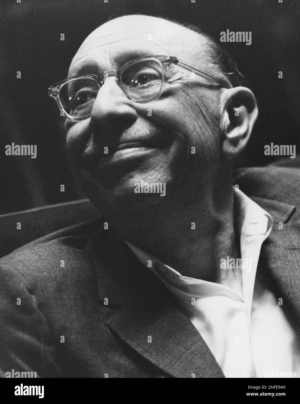 Russian composer and conductor Igor Stravinsky flashes a big smile ...