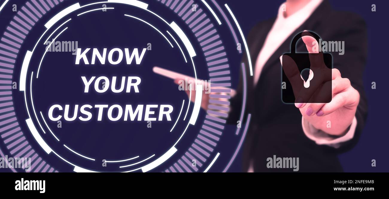Text caption presenting Know Your Customer, Business idea Marketing ...