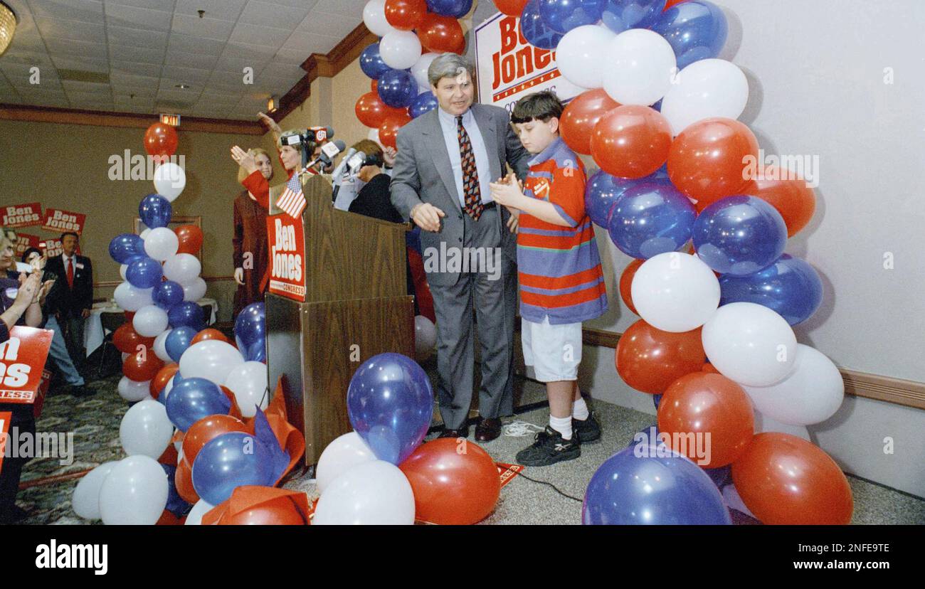 Ben Jones, center, Democratic challenger to incumbent Rep. Newt ...