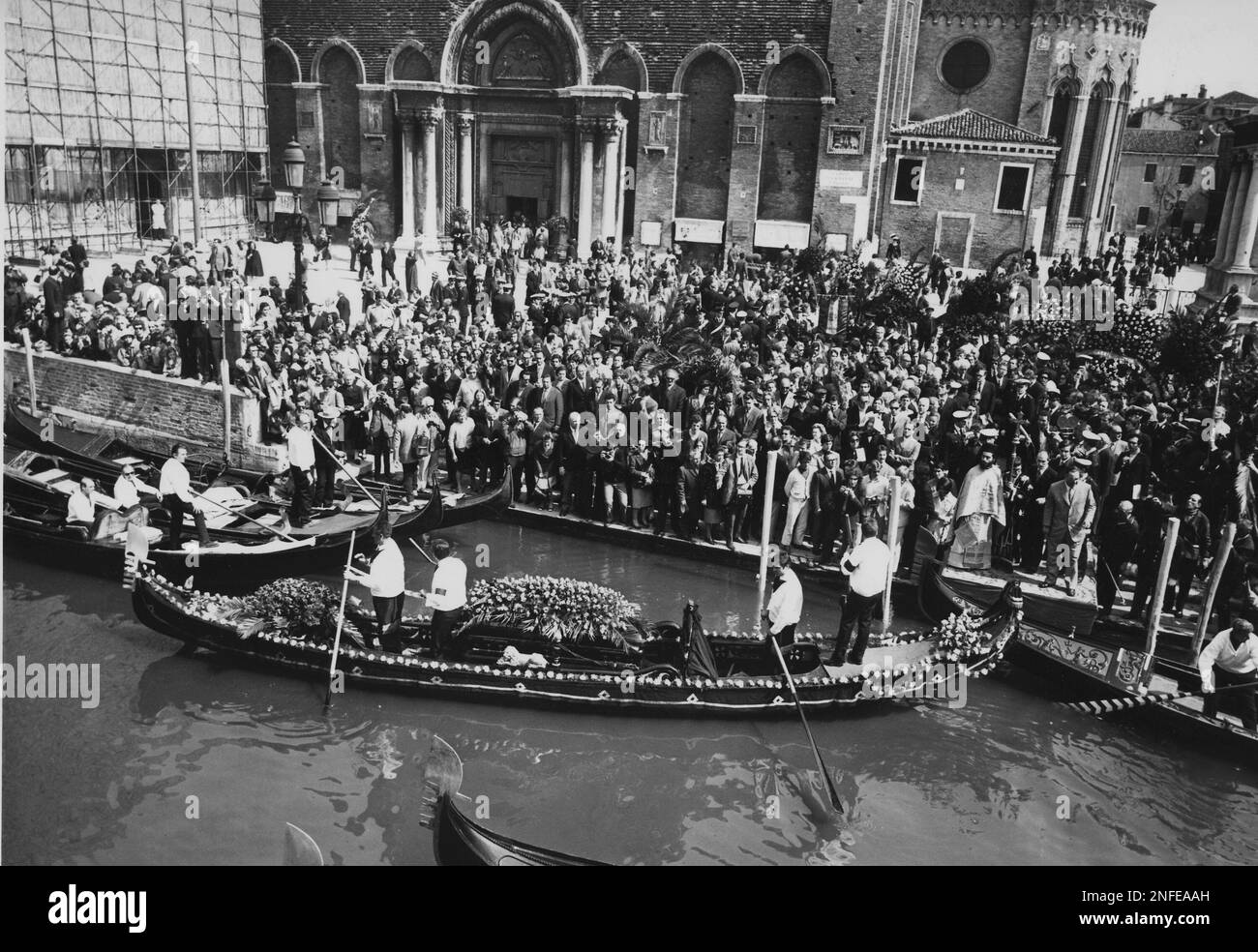 The coffin containing the body of Russian composer Igor Stravinsky is ...
