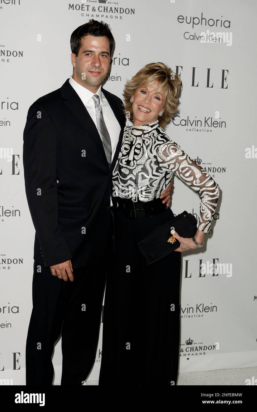 Jane Fonda, left, and her son, Troy Garity arrive at Elle's 15th annual ...