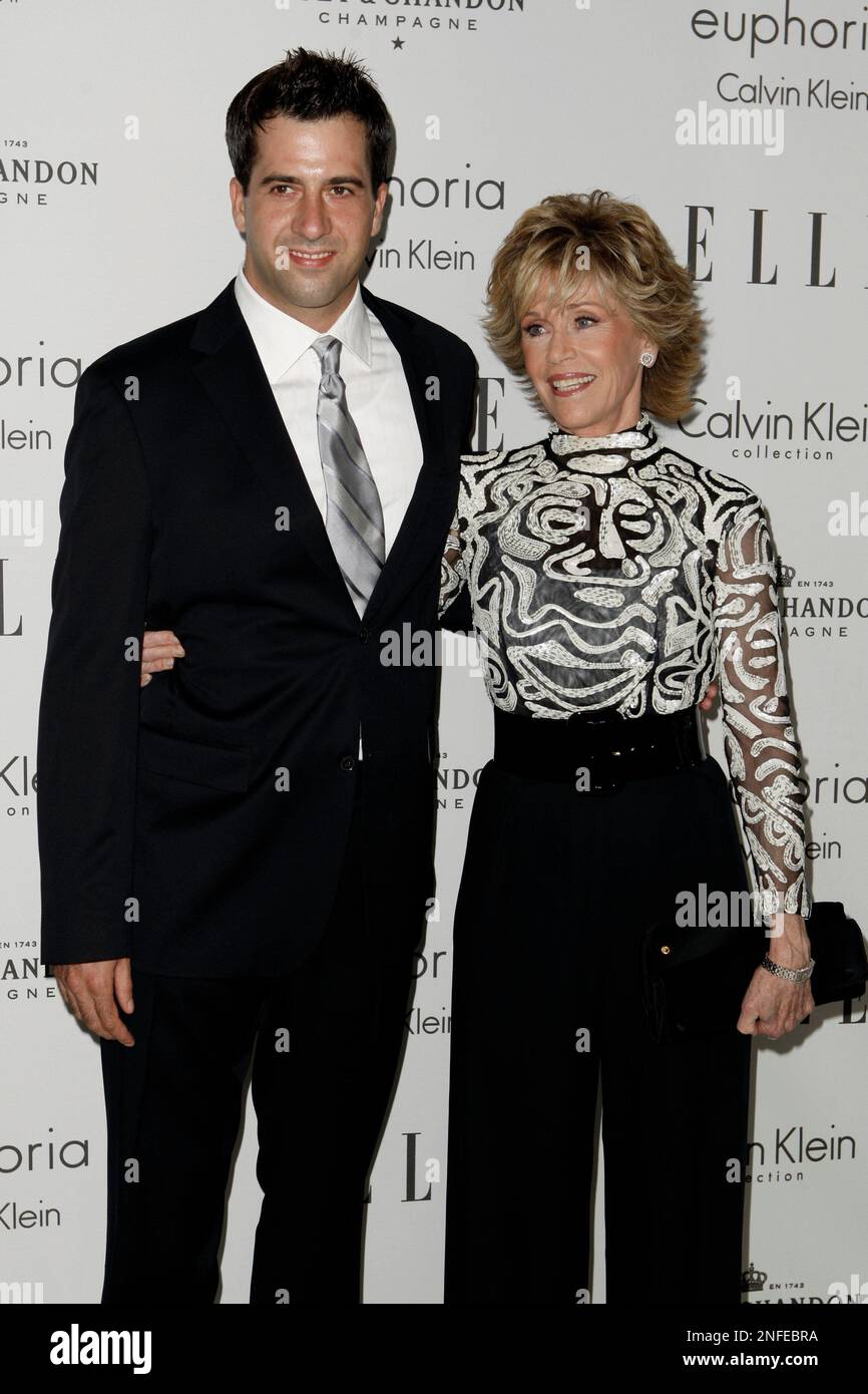 Jane Fonda, left, and her son, Troy Garity arrive at Elle's 15th annual ...