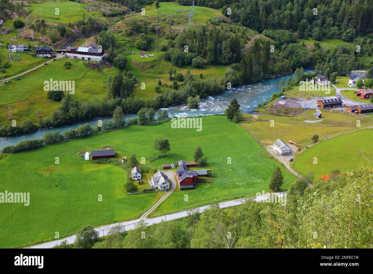 Luster Kommune landscape in Norway. Countryside landscape in Norway ...