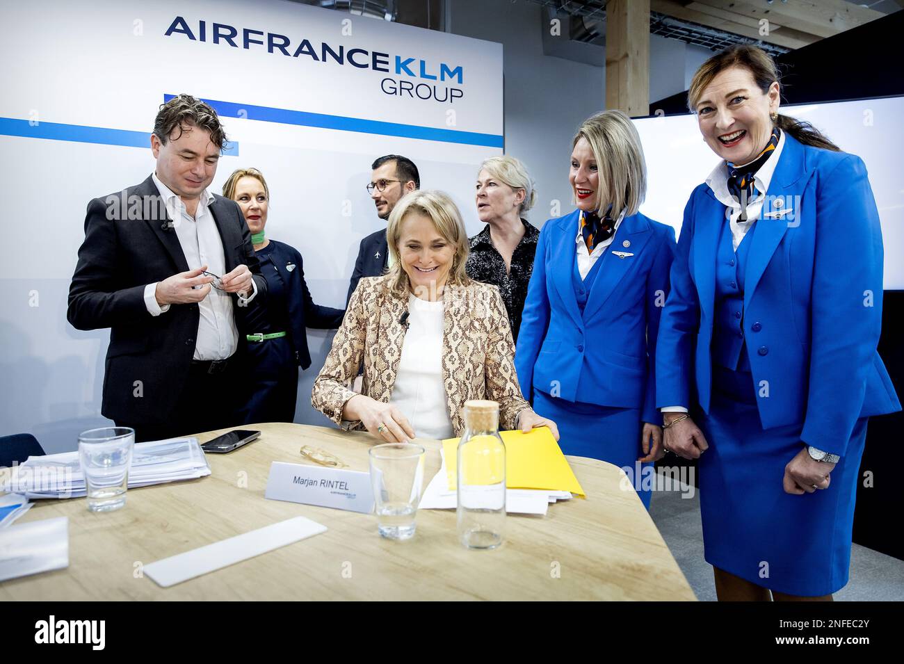 PARIS - Steven Zaat, CFO Air France-KLM and Marjan Rintel, CEO KLM ...