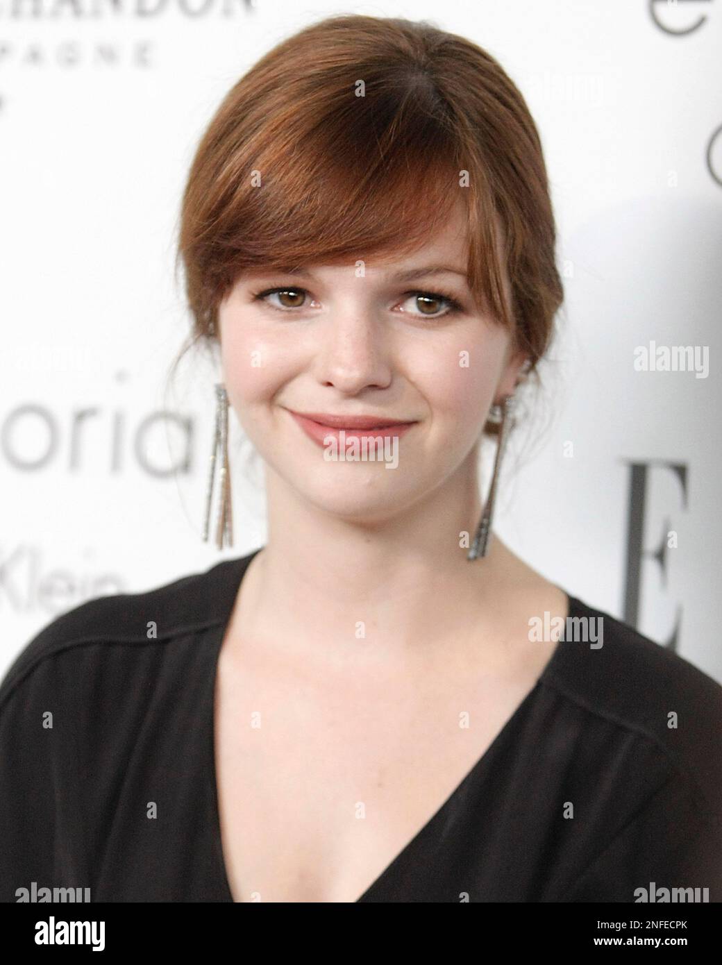 Actress Amber Tamblyn poses on the press line at Elle Magazine's 15th ...