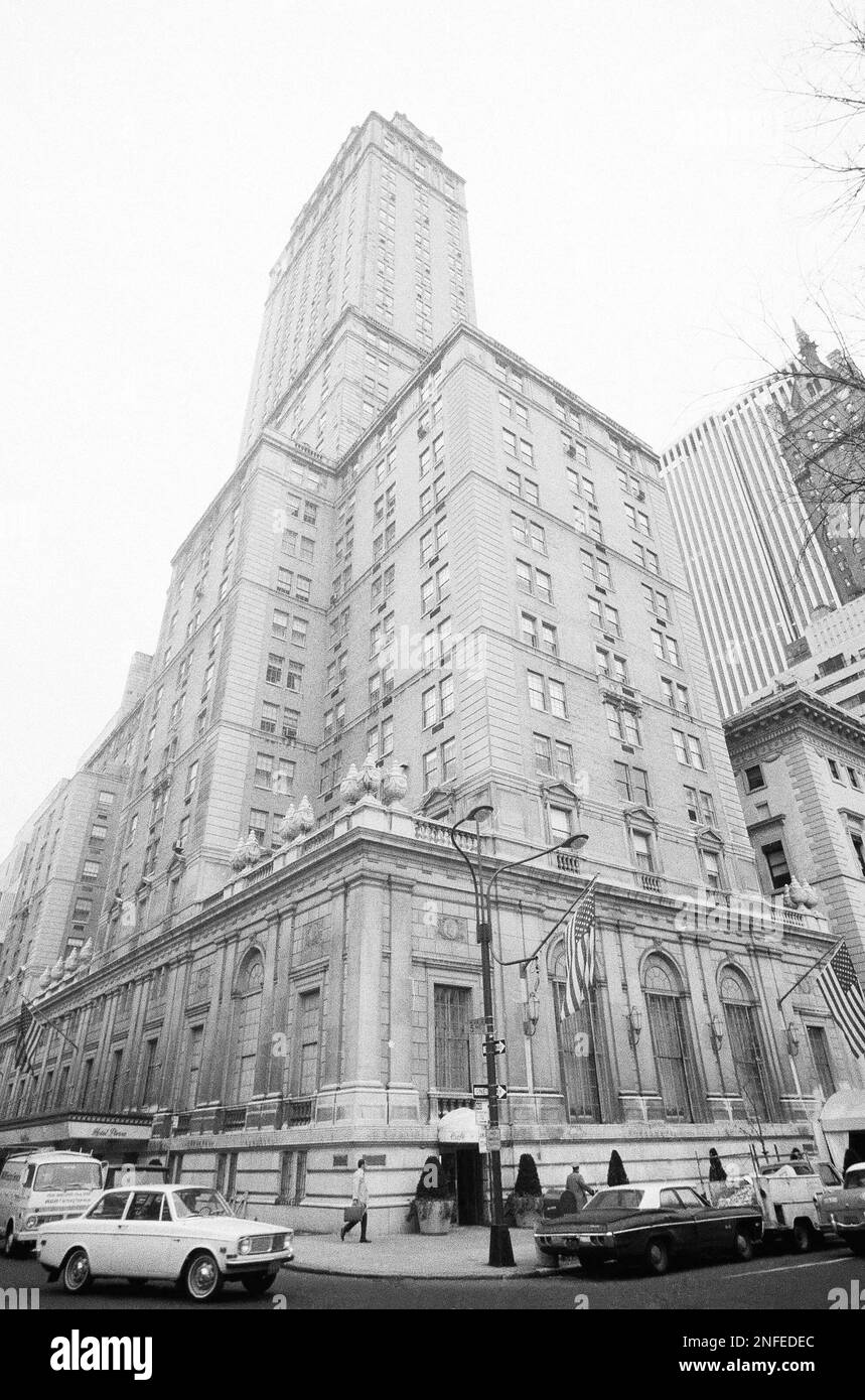 Exterior of the Pierre Hotel at E. 61st St. and 5th Avenue, New York ...