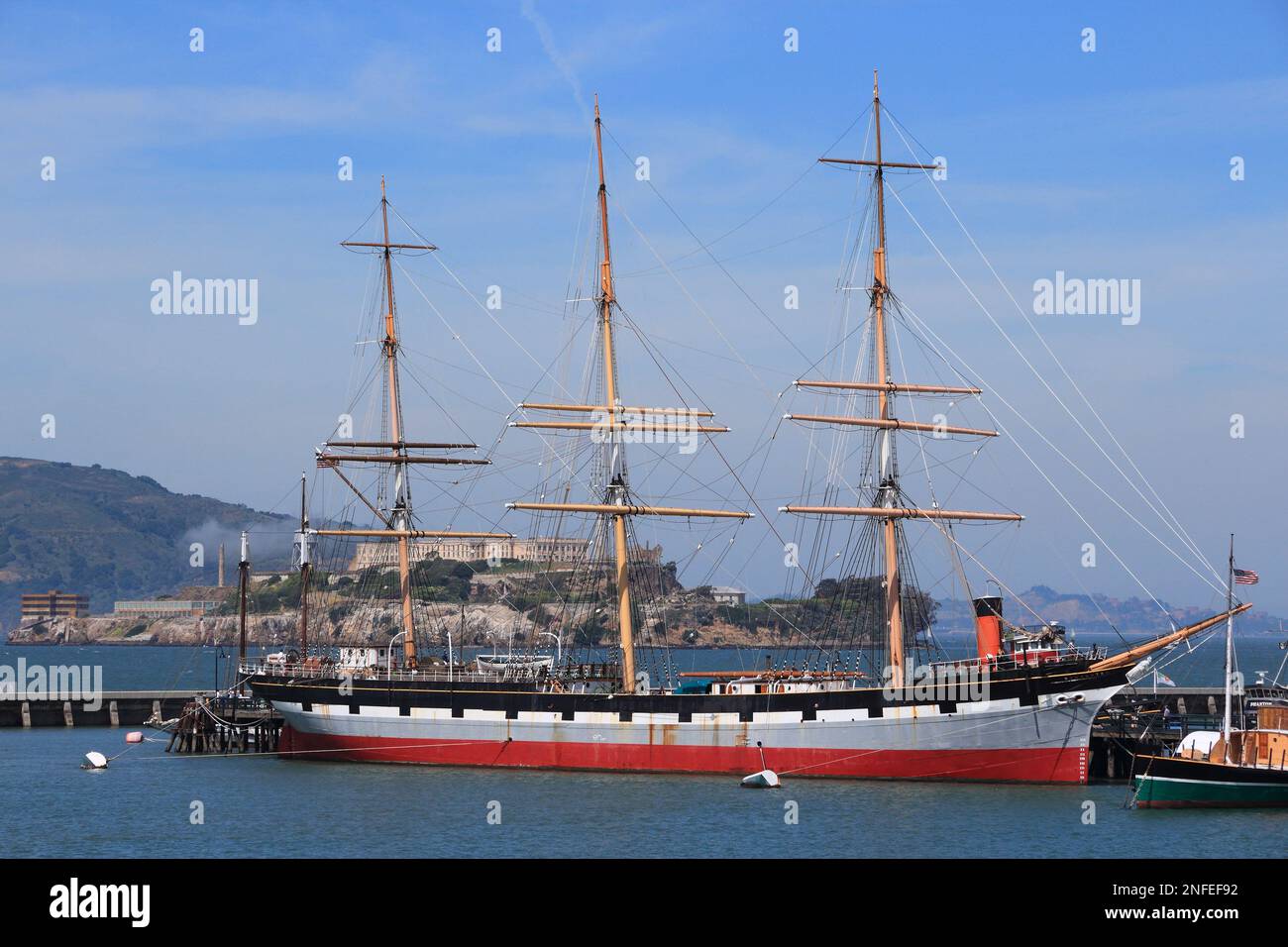 SAN FRANCISCO, USA - APRIL 8, 2014: Historic ship moored at Hyde Street ...