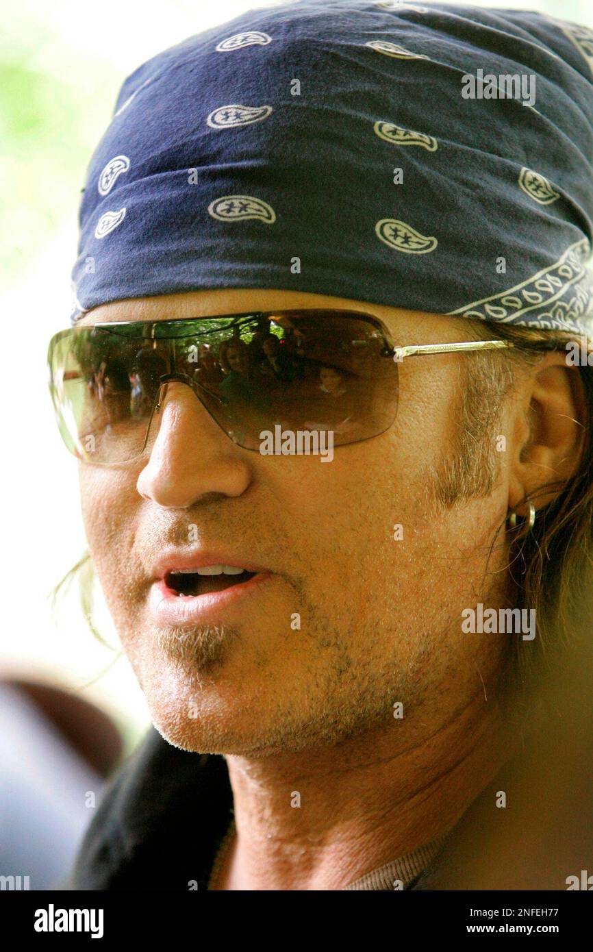 Country Western singer Billy Ray Cyrus is interviewed after a visit ...