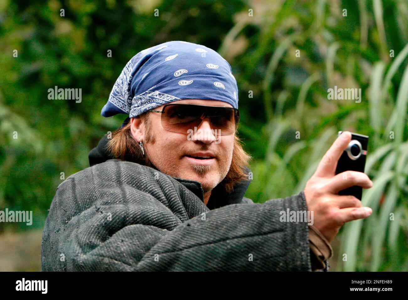 Country Western singer Billy Ray Cyrus is interviewed after a visit ...