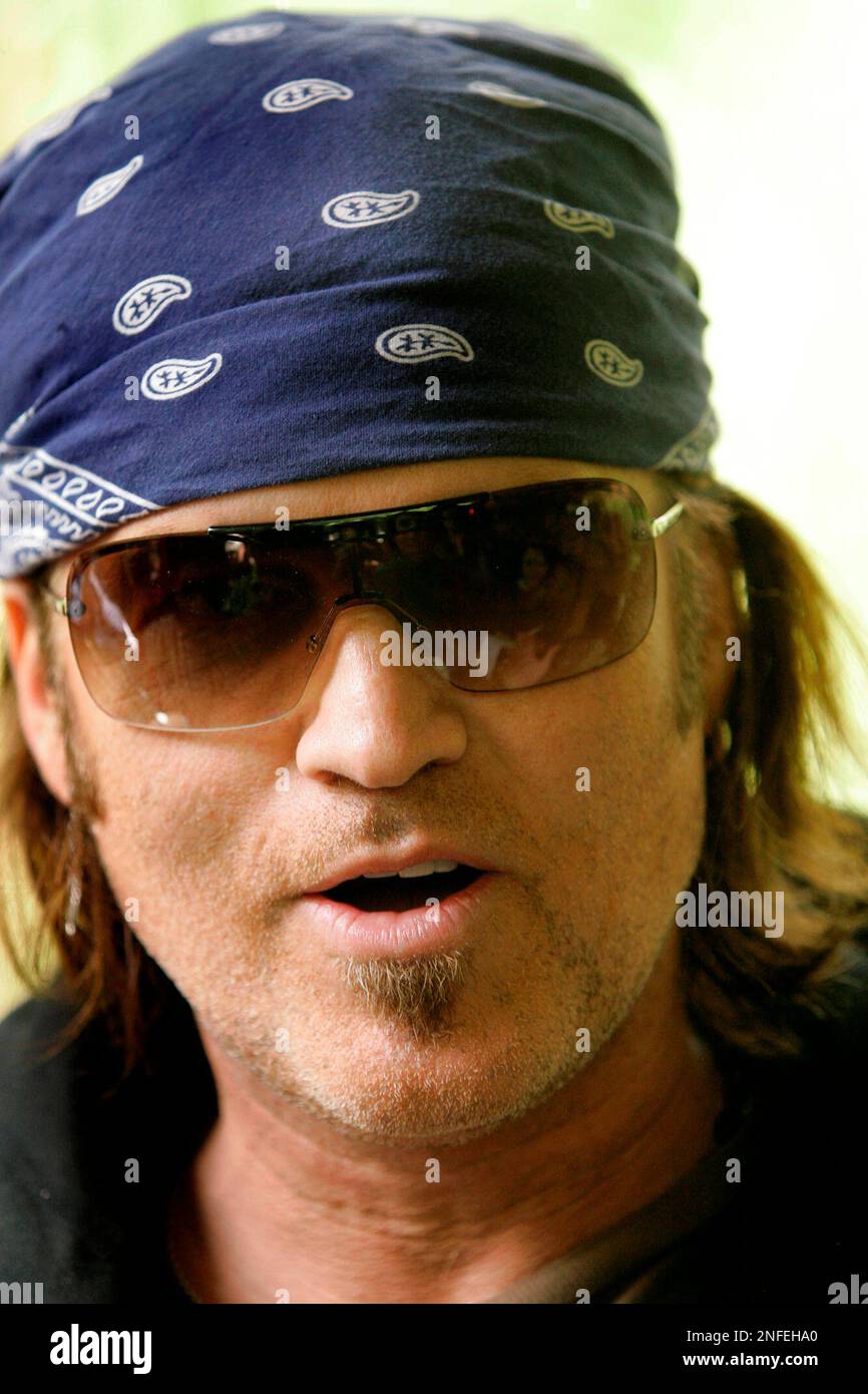 Country Western singer Billy Ray Cyrus is interviewed after a visit ...