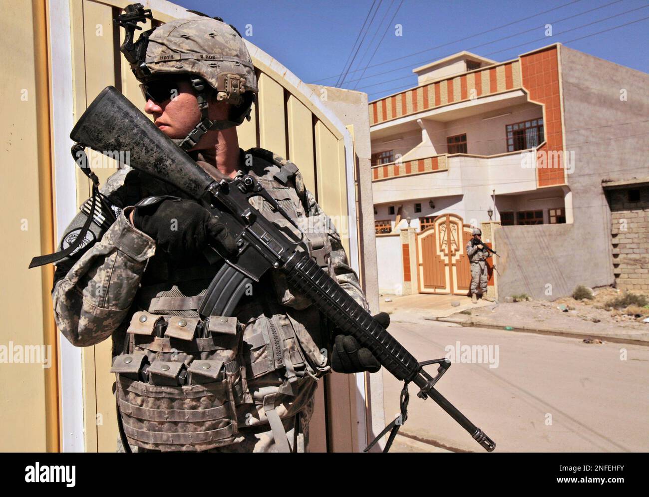 A U.S. Army soldier from Ironhawk Troop, 3rd Squadron, 3rd Armored ...