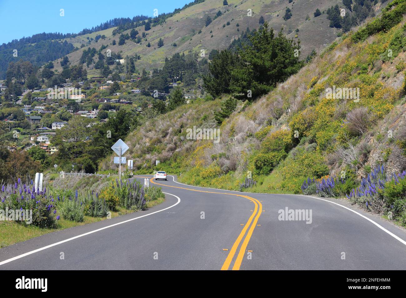 California - state route in Marin County. Pacific Coast Highway. Part ...