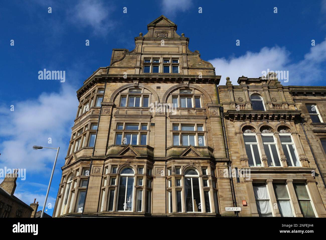Bradford, city in West Yorkshire, England. Darley Street architecture ...