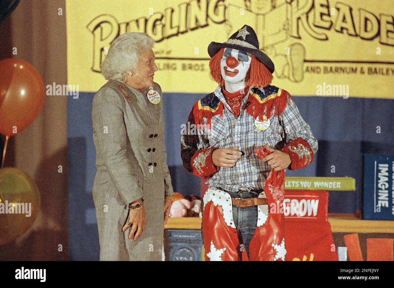 Mrs. George Bush, wife of Vice-President George Bush, reacts as ...