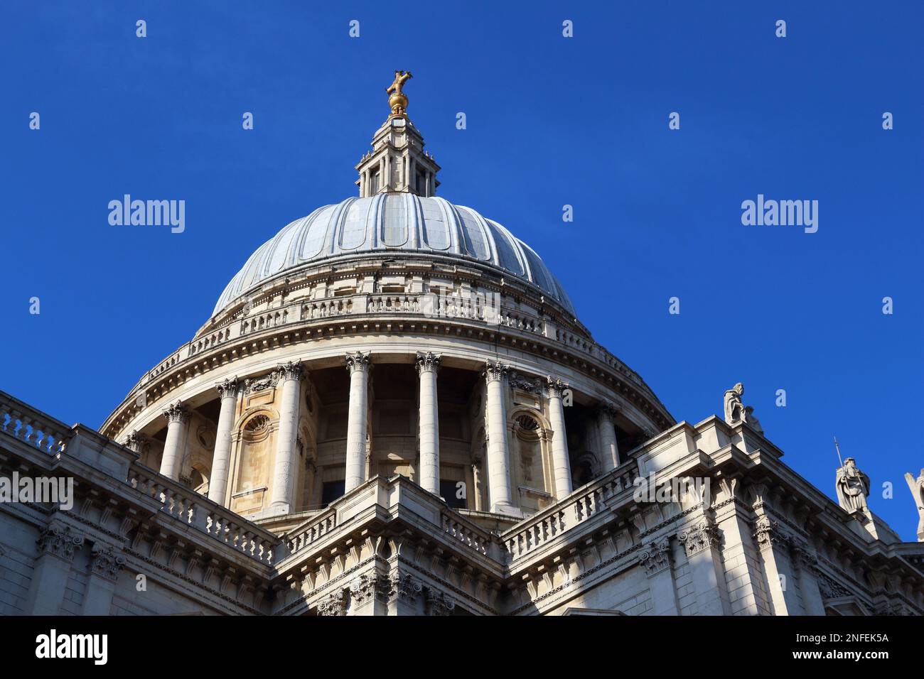 Saint Paul's Cathedral dome in London. Landmark of London UK Stock ...