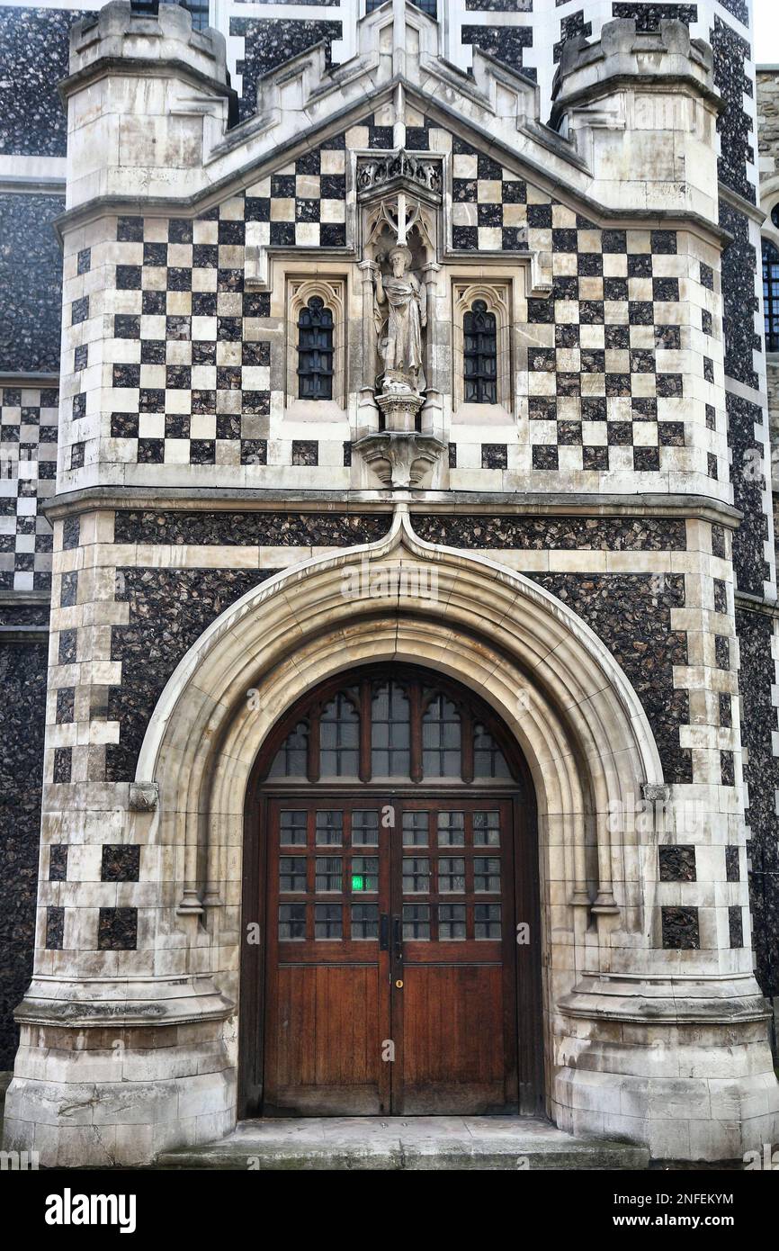 Smithfield district, London UK. Priory Church of St Bartholomew the ...