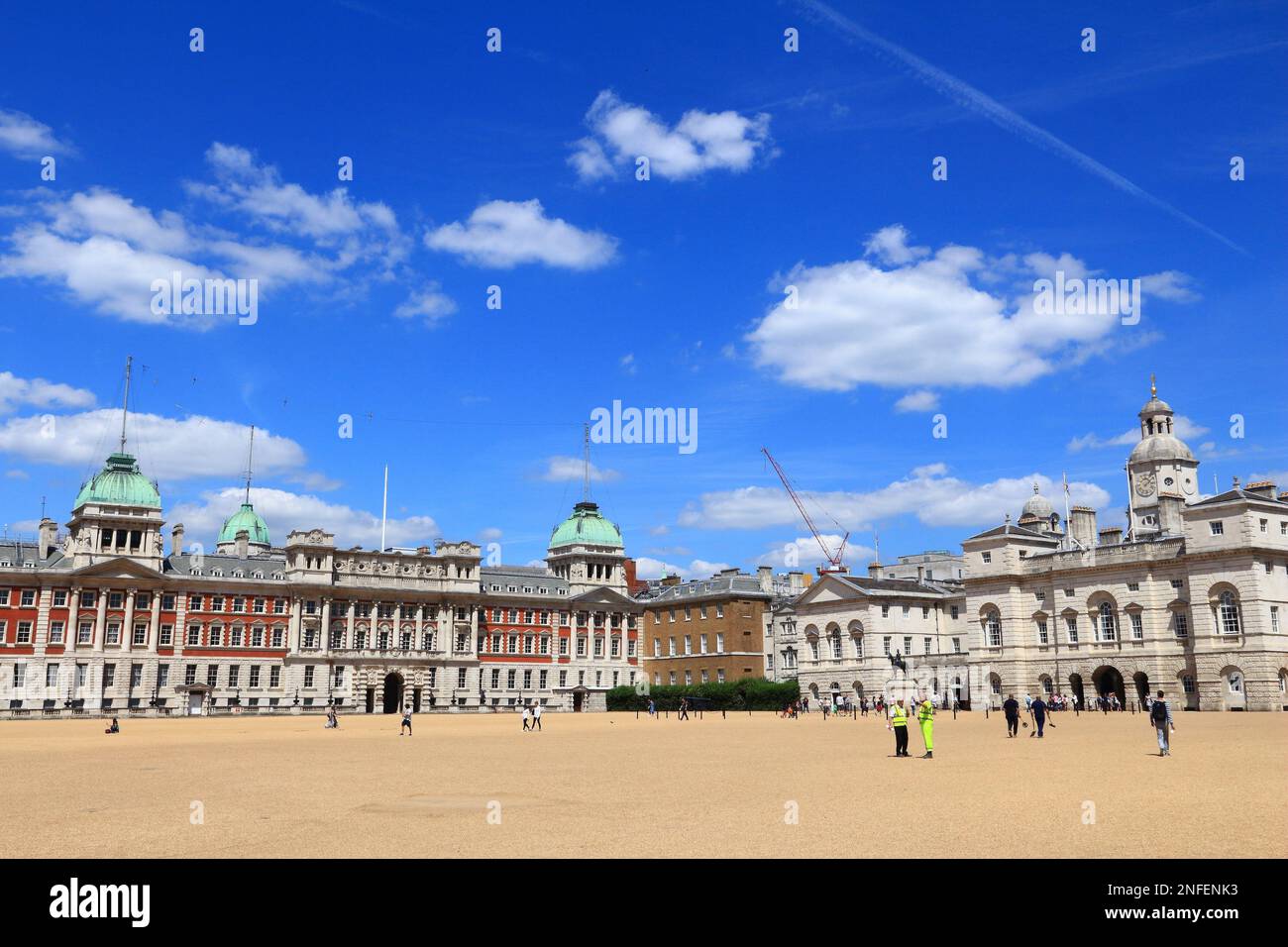 LONDON, UK - JULY 6, 2016: People visit Horse Guards Parade in London ...