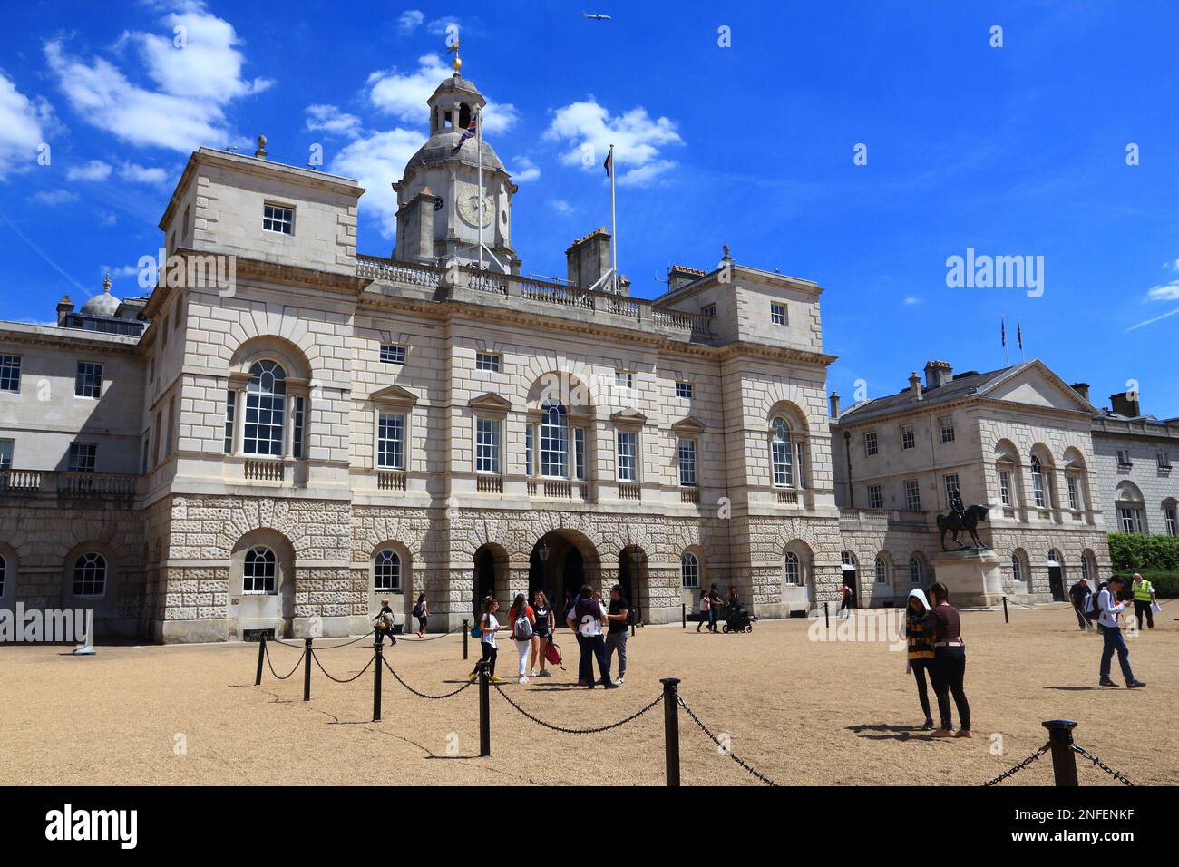 LONDON, UK - JULY 6, 2016: People visit Horse Guards Parade in London ...
